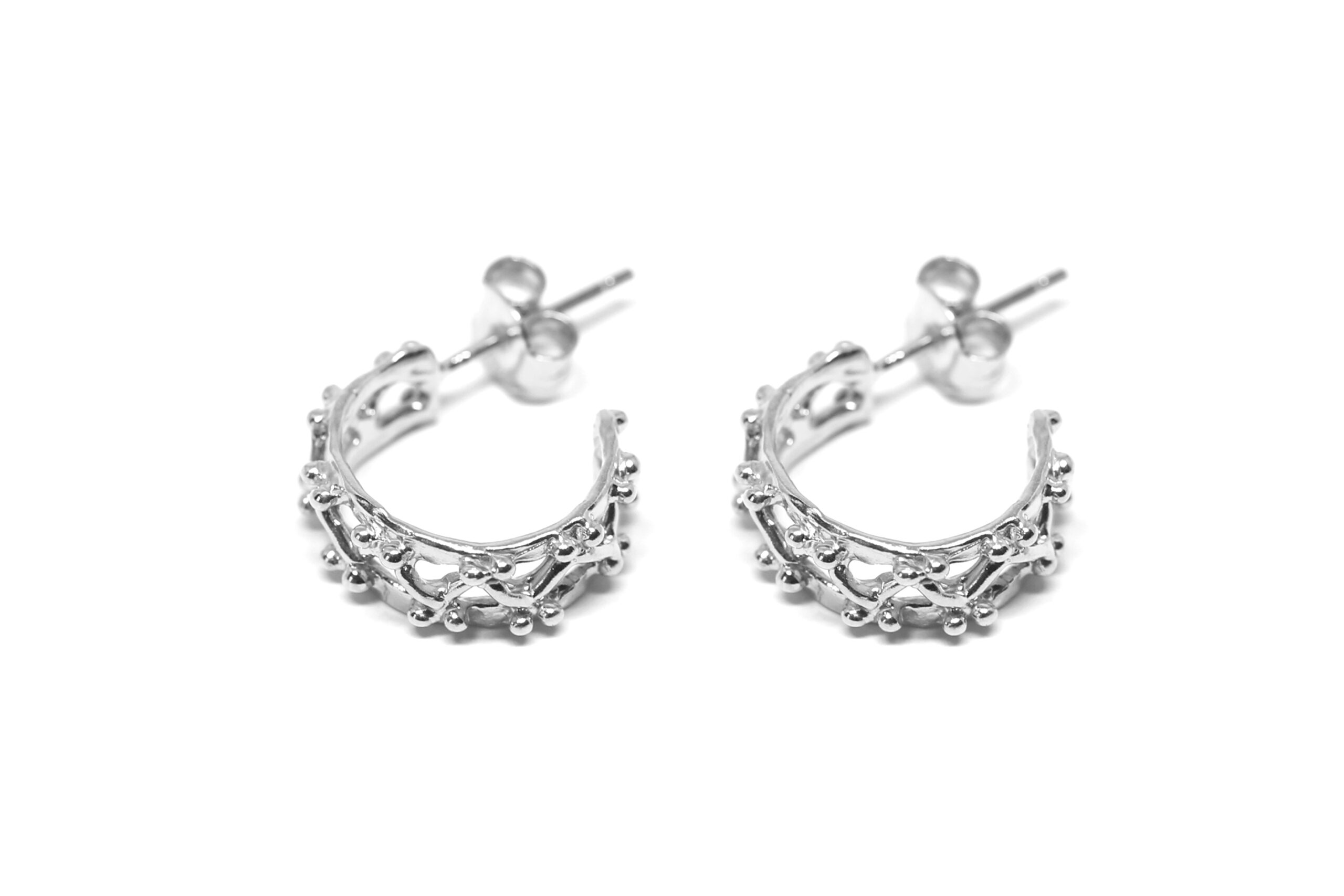 Little Beams Hoop Earrings 925 Silver | Architecture-à-porter